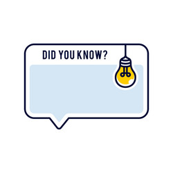 Did you know template post icon Royalty Free Vector Image