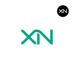 Letter nx xn monogram logo design Royalty Free Vector Image