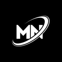 Mn m n letter logo design initial Royalty Free Vector Image