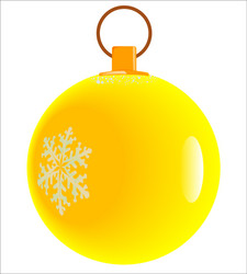 Bright yellow bowling ball Royalty Free Vector Image