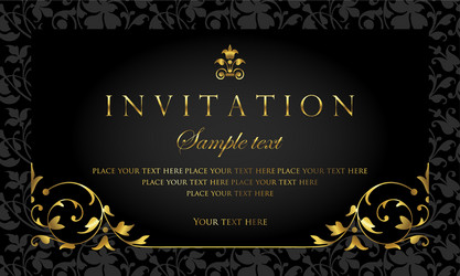 Exclusive invitation card Royalty Free Vector Image
