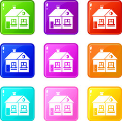 Home icons set 9 Royalty Free Vector Image - VectorStock