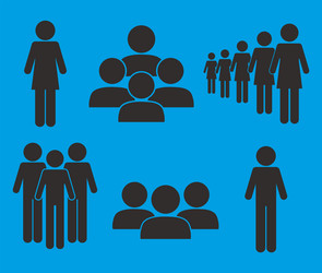 Pictograph people population Royalty Free Vector Image