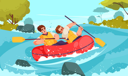People rafting Royalty Free Vector Image - VectorStock