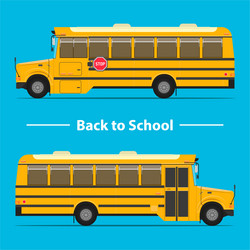 3d top view the school bus flat design style Vector Image