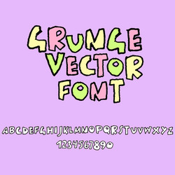 Handdrawn cartoon bold font modern grunge Vector Image