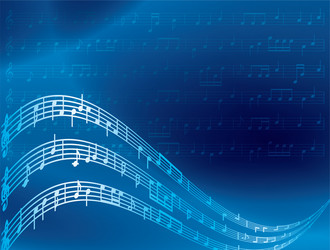 Abstract blue music background with star Vector Image