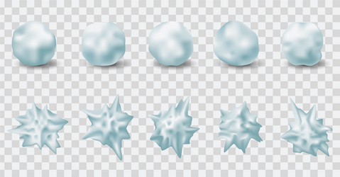 Snowball splatter set Royalty Free Vector Image