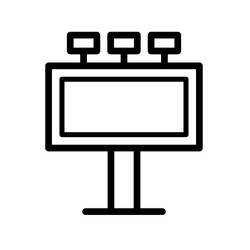 Billboard advertising icon Royalty Free Vector Image