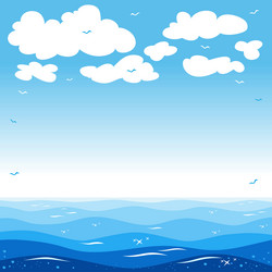 Blue Sky Cloud Frame Royalty Free Vector Image