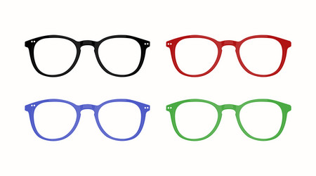 Different color glasses frames Royalty Free Vector Image