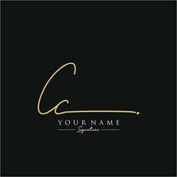 Initial cc handwriting logo with circle template Vector Image