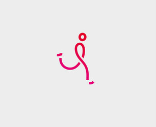 Linear icon of man movement walking running Vector Image