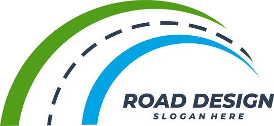 Road logo template creative logo design Royalty Free Vector