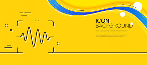 Voice wave line icon sound scan sign minimal Vector Image