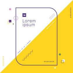 Double rounded rectangle frame template Royalty Free Vector