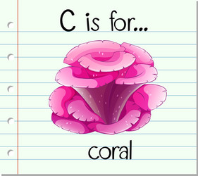 Flashcard Coral Letters Vector Images (31)