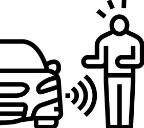 Motion sensor waves man icon sign Royalty Free Vector Image