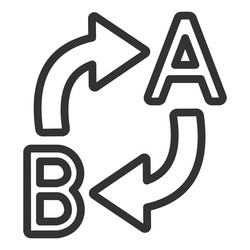 Circling letters with arrows 1 Royalty Free Vector Image