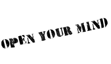 Open your mind stamp Royalty Free Vector Image