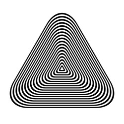 Triangle shape rounded corner stroke high quality Vector Image