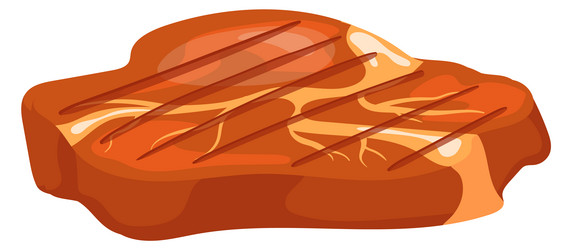 Cartoon meat tenderloin sliced fillet beef steak Vector Image