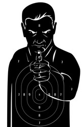 Human target body silhouette for shoot training Vector Image