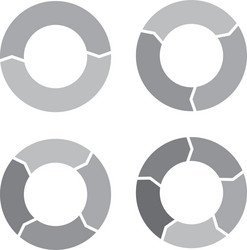 Gray color circle shadow chart Royalty Free Vector Image