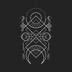 Sunlight triangle geometry Royalty Free Vector Image