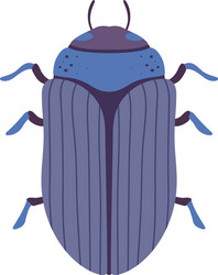 Bug species set top view ladybug and scarab Vector Image