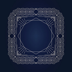 Decorative frame in thin line style Royalty Free Vector
