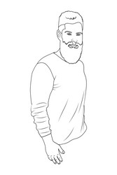 Beard Man Outline Vector Images (over 8,200)