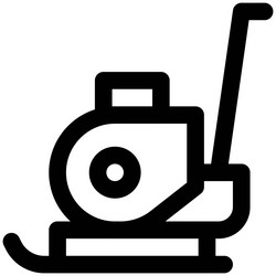 Plate compactor used to compress the surface Vector Image