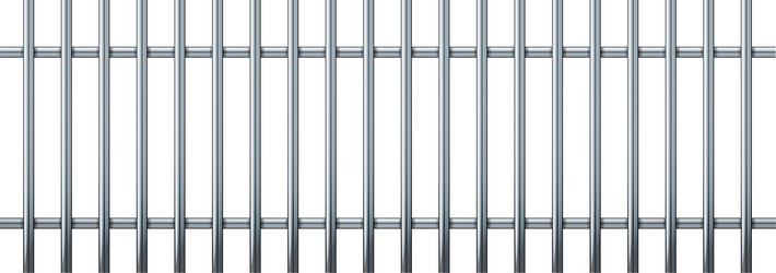 Realistic prison metal bars fence jail Royalty Free Vector