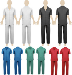 Set of work overalls design template Royalty Free Vector