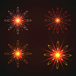 Stars are made of oval light effects glow Vector Image