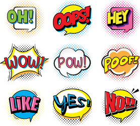 Expression words design for four Royalty Free Vector Image