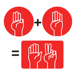 Hand sign design Royalty Free Vector Image - VectorStock