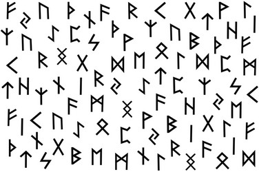 Runes alphabet - elder futhark design Royalty Free Vector
