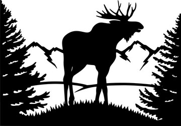 Elk Stencil Vector Images (83)
