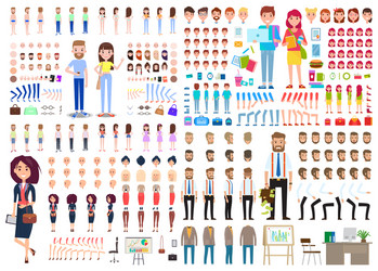 Set people character Royalty Free Vector Image