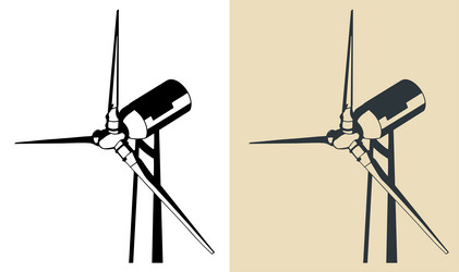 Wind generator close-up Royalty Free Vector Image