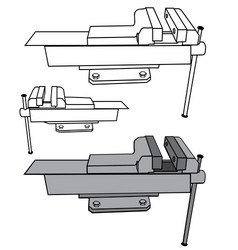 Metal Bench Vise Drawing Royalty Free Vector Image