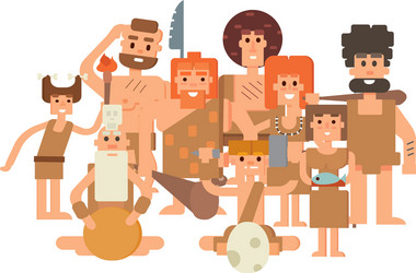 Stone age people Royalty Free Vector Image - VectorStock