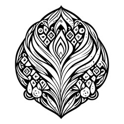 Diamond pattern ornament batik design element Vector Image