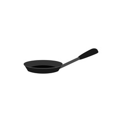 Frying pan logo design Royalty Free Vector Image