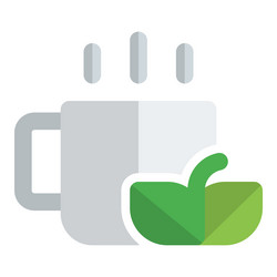 Peppermint tea outline icon set Royalty Free Vector Image