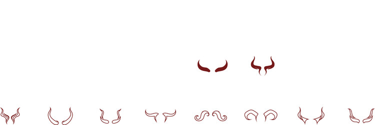 Drawing of a horned devil pointing a finger Vector Image