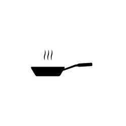 Frying pan logo design Royalty Free Vector Image