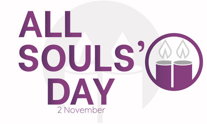 All souls day remembrance and reflection template Vector Image
